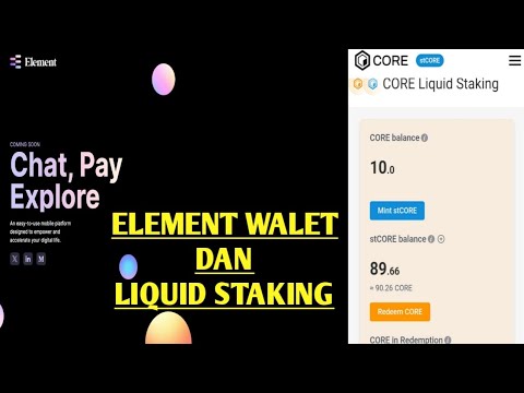 ELEMENT WALLET & LIQUID STAKING stCORE || CORE - YouTube