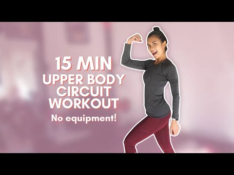 Get Fit with Mitch: 15 Min Upper Body Circuit Workout! (No equipment ...