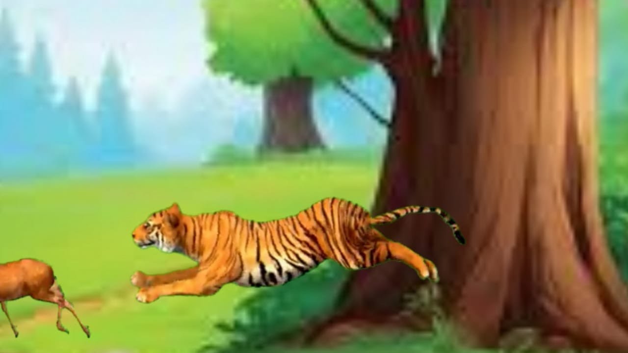 Funny Animal Cartoon Stampede Green Screen | Large Animal Stampede ...
