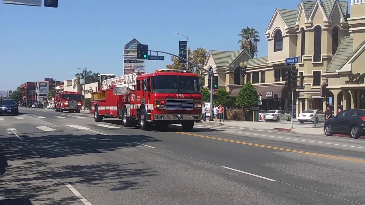 LAFD Light Force 93 Responding - YouTube