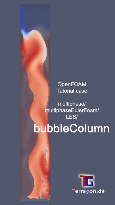 #OpenFOAM CFD Simulation Tutorial case: "bubbleColumn" - LES multiphaseEulerFoam #fluiddynamics ...
