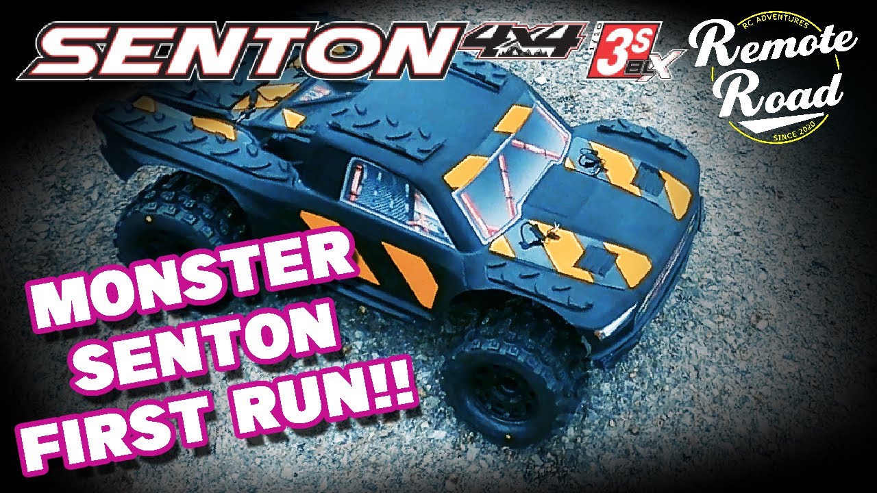 Monster Arrma Senton 4x4 BLX First Run - YouTube