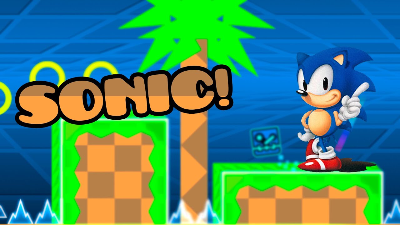 SONIC!! Geometry Dash [1.9] Green Hill Zone by TrueChaos - YouTube