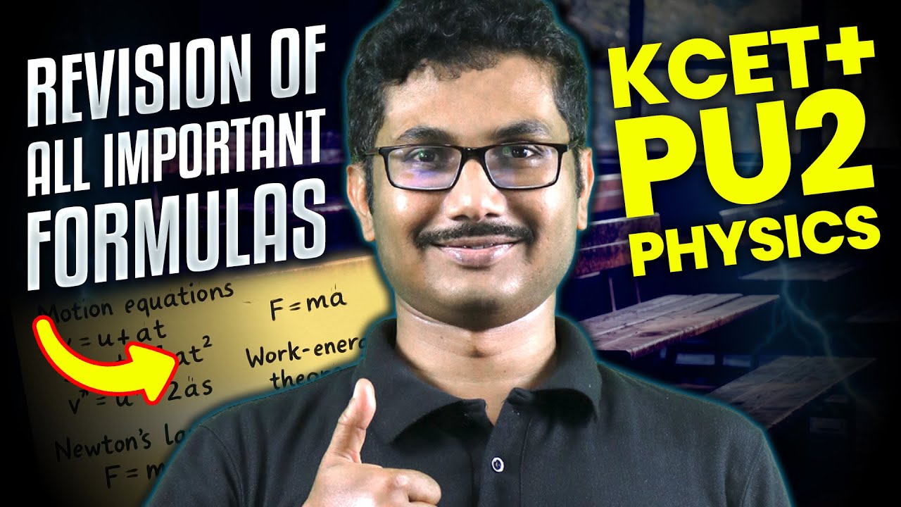 2nd PUC Physics 🔥 Complete KCET Formula List for Half Yearly Exams ...