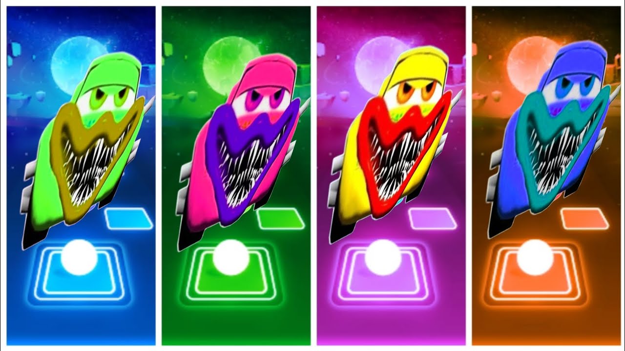 Mcqueen Green Eater 🆚Mcqueen Pink Eater 🆚 Mcqueen Yellow Eater🆚 Mcqueen ...