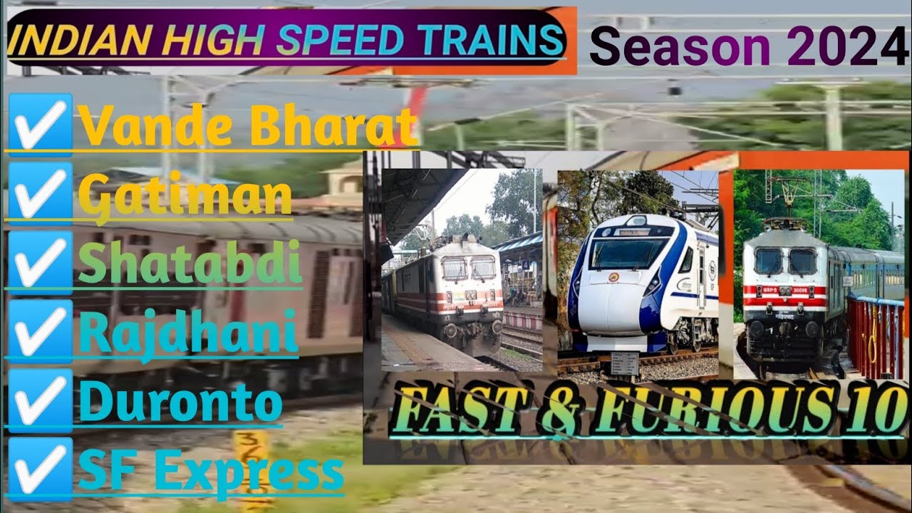 INDIAN🇮🇳FAST TRAINS SEASON-2024 🏁Fast 27 Furious🏁 Back To Back 27 ...