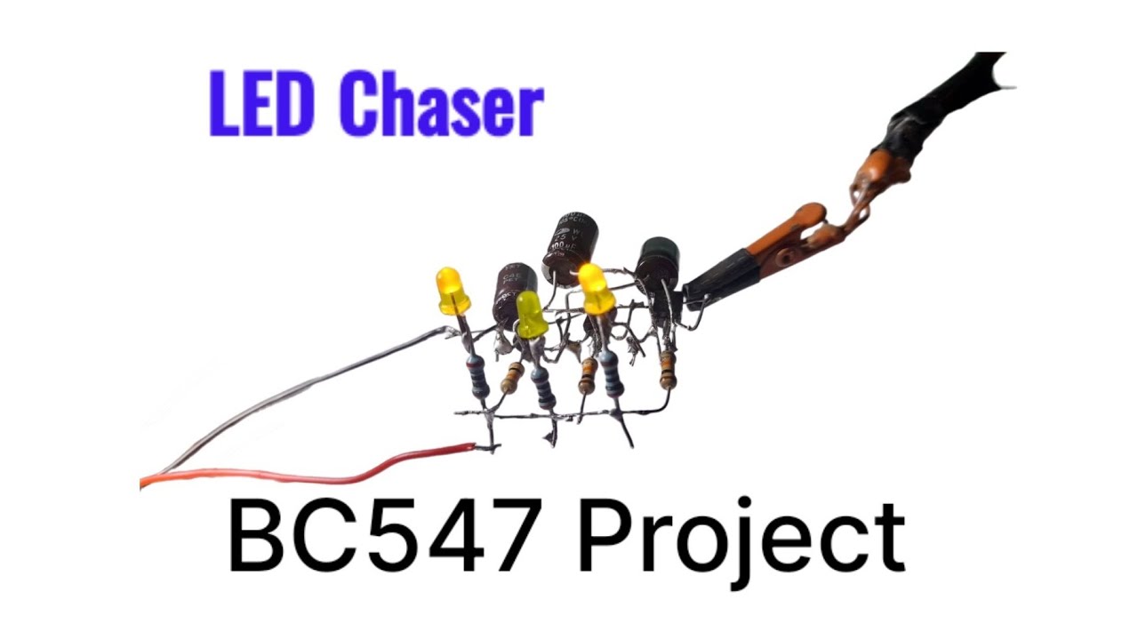Simple BC547 LED Chaser 3 | DIY Darlington Pair - YouTube