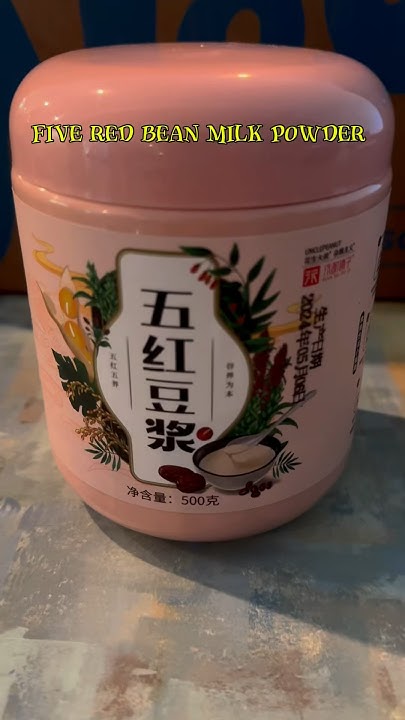 Five Red Bean Milk Powder Instant Nutrition Breakfast Meal 500g- Weee app - YouTube