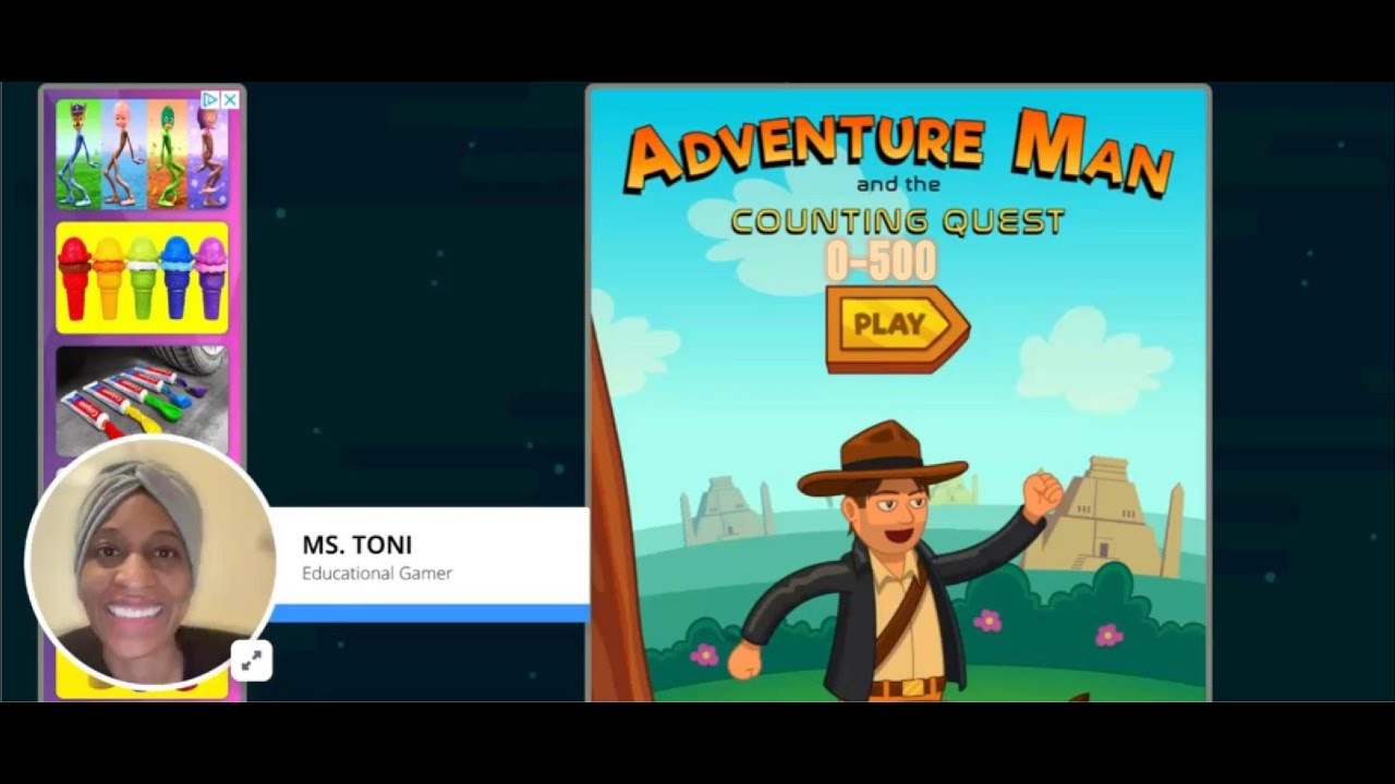 Adventure Man Skip Counting by 10s to 500 - YouTube