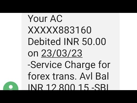 Your AC XXXXX883160 Debited INR 50.00 on 23/03/23 -Service Charge for ...
