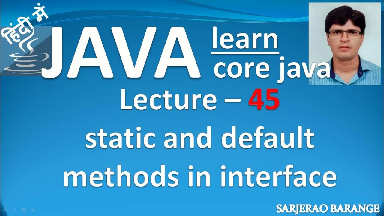 static and default methods in java interface: new java 8 feature - YouTube
