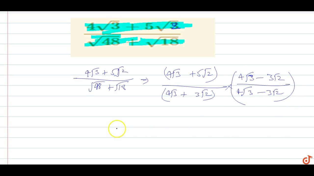  4sqrt 3 5sqrt 2 sqrt 48 sqrt 18 YouTube