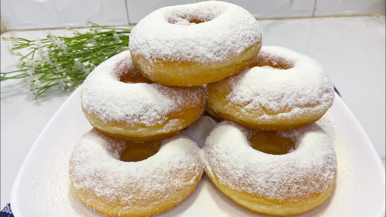 1 TELUR DONATNYA EMPUK DAN ENAK ️ ️ RESEP DONAT SUSU VIRAL - YouTube