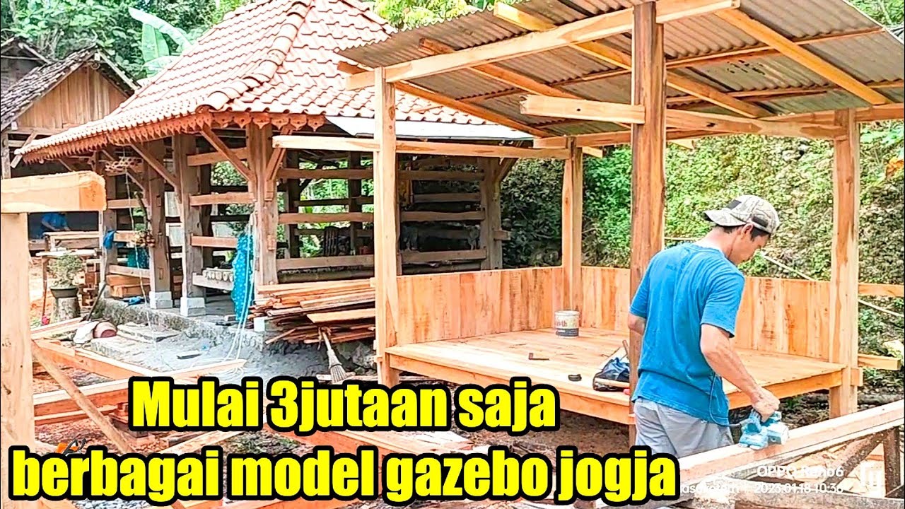 Gasebo jati termurah di Jogja,siap antar,mulai 3 jutaan saja - YouTube