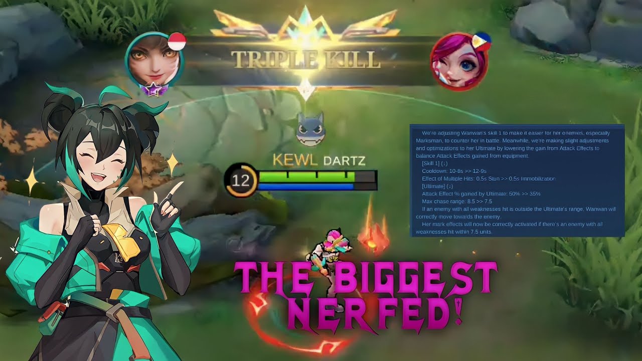 WANWAN NERF + STARLIGHT = ??? | WANWAN TEEN POP GAMEPLAY! | MLBB - YouTube