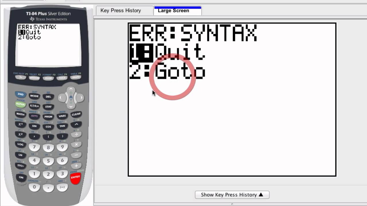 Graphing Calculator Fix Syntax Error YouTube