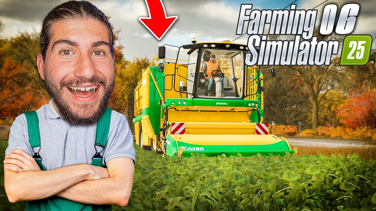 Μάζεψα φασολάκια σε άλλον αγρότη| Farming Simulator 25 - YouTube