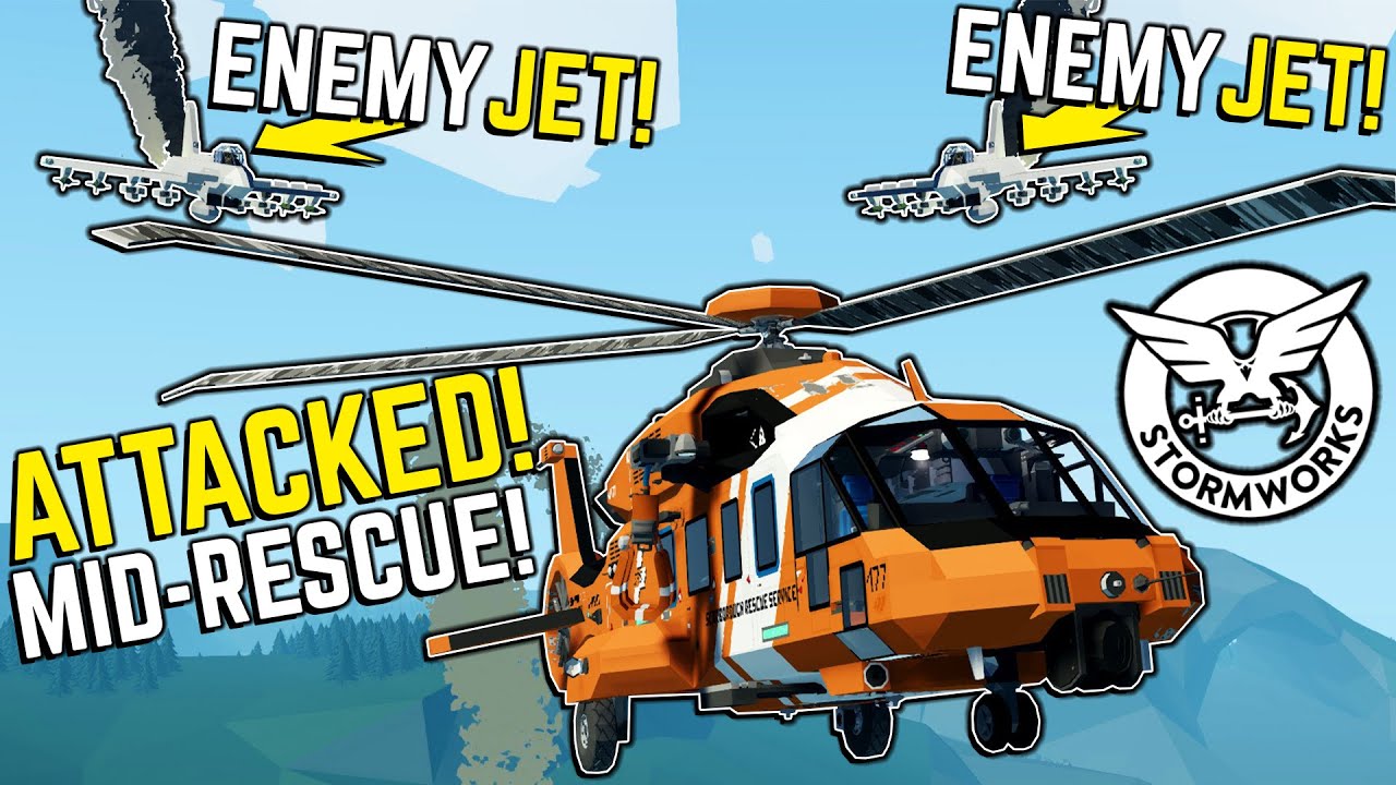 Rescue Helicopter SHOT DOWN Mid RESCUE In Stormworks! - YouTube