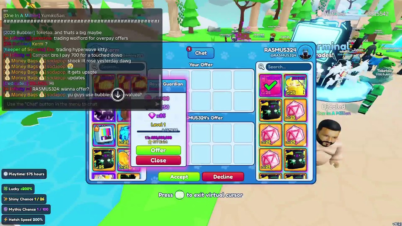 BGSI Trading Stream 💥 Bubble Gum Simulator Infinity Stream 10 - YouTube