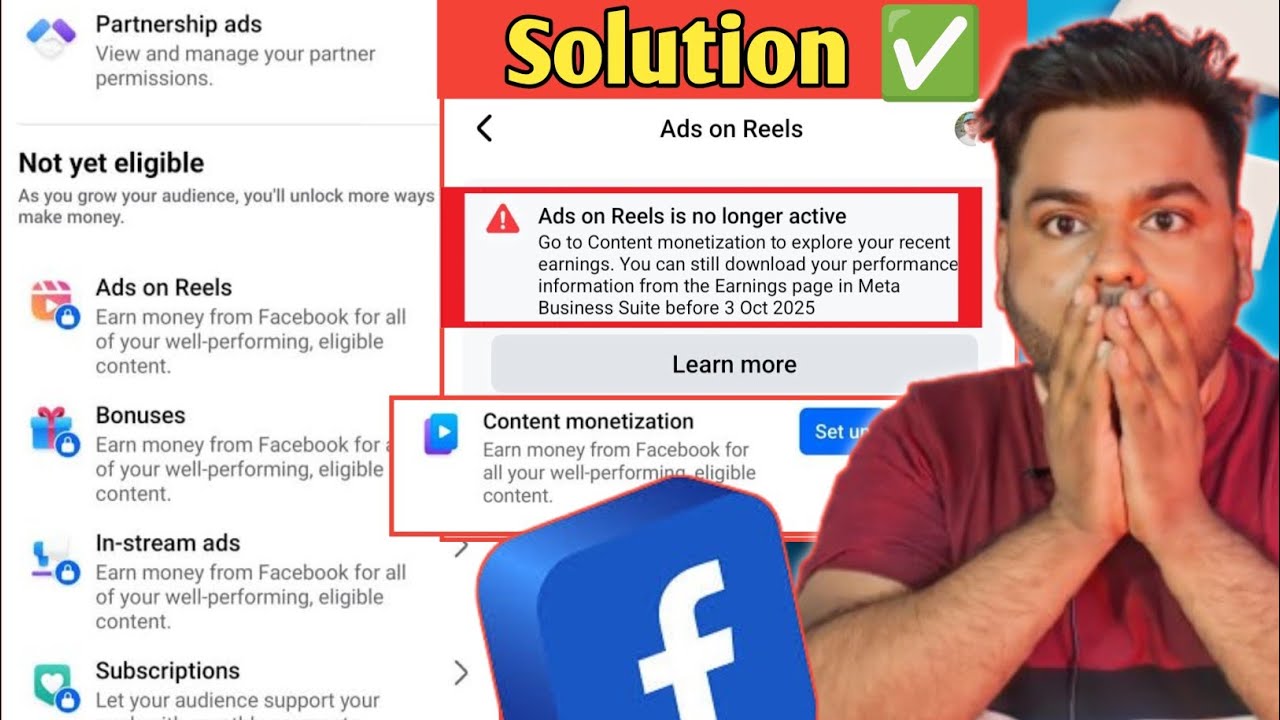 Ads On Reels Is No Longer Active | In Stream Ads Is No Longer Active | Bonus Is No Longer Active ...
