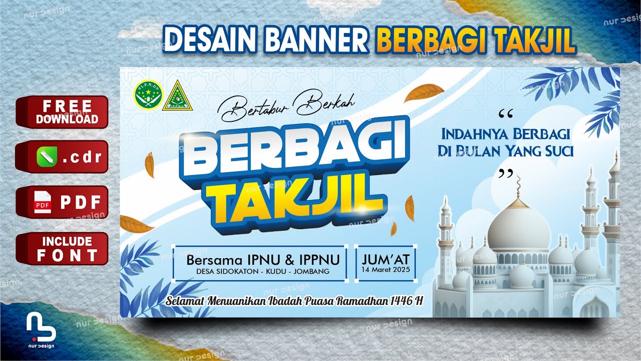 Desain Banner Berbagi Takjil Ramadhan 1446 H - Banner Ramadhan (FREE ...