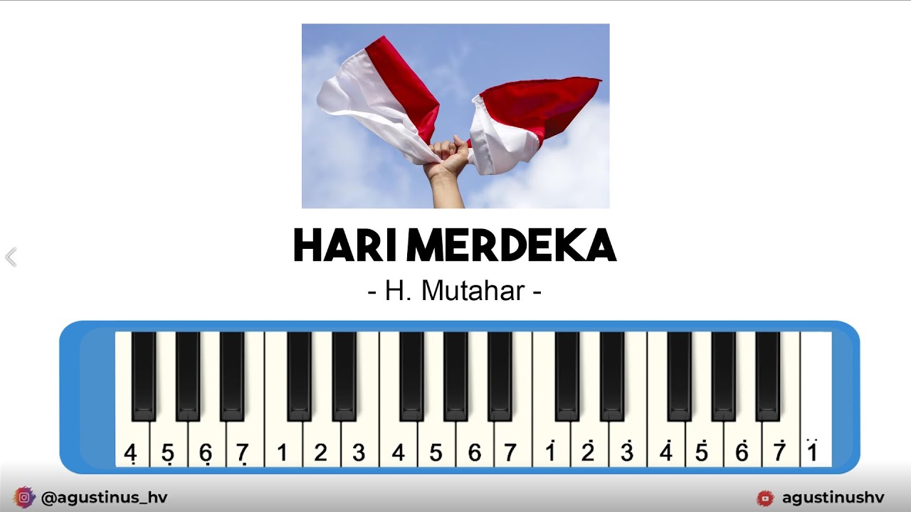 17 Agustus tahun 45 | Not Pianika Hari Merdeka | Not Pianika 17 Agustus ...