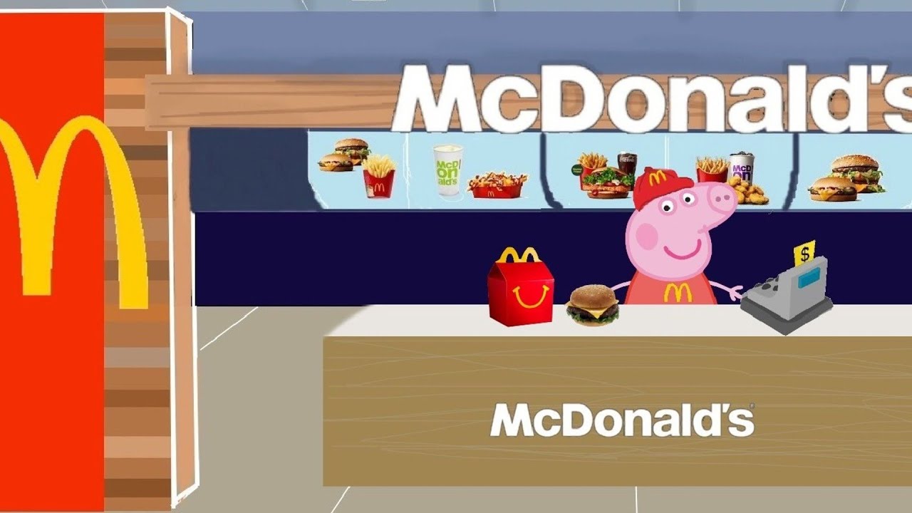 Peppa Pig Works at McDonalds - YouTube