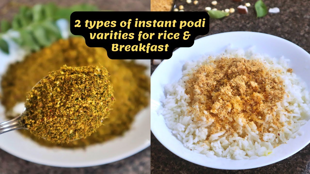 2 Types Of Famous Podi Varities for Idli, Dosa, Upma...& Rice Under 10 ...