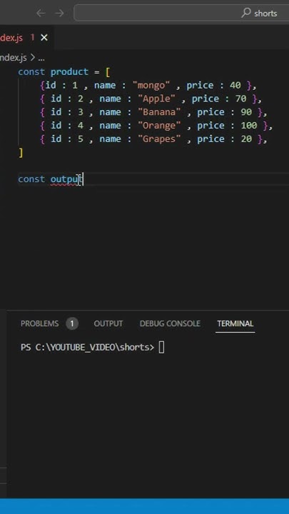 array of object filter in javascript #javascipt #shorts - YouTube