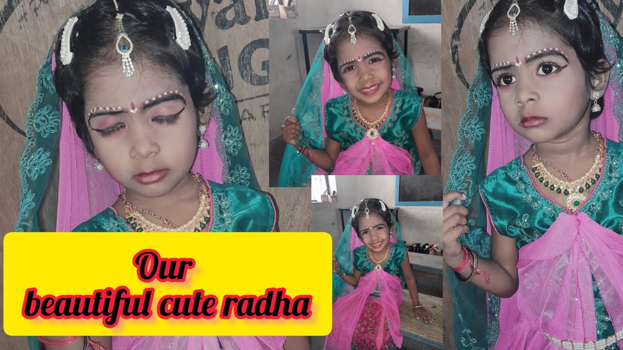 radhai full makeup #babymakeup #makeup - YouTube