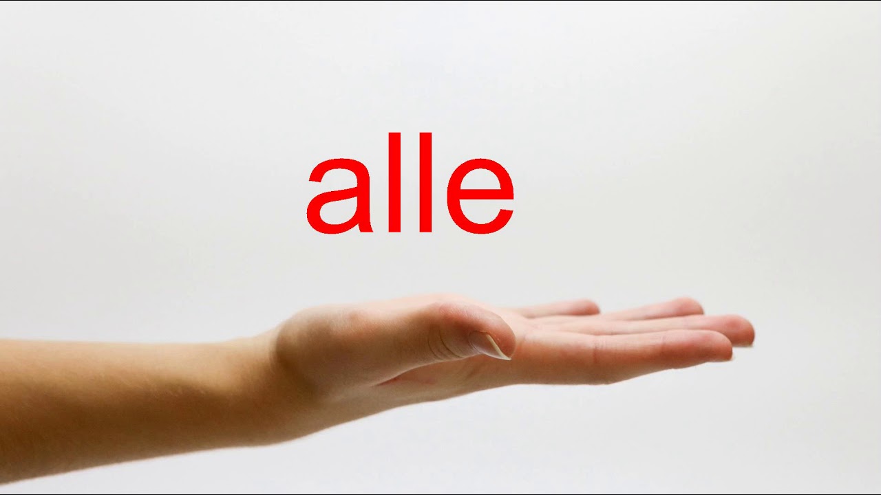 How to Pronounce alle - American English - YouTube How to Pronounce alle - American English - YouTube