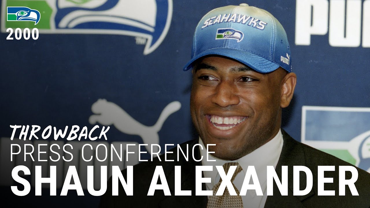 Shaun Alexander Signs Rookie Contract - Seahawks Throwback Press ...