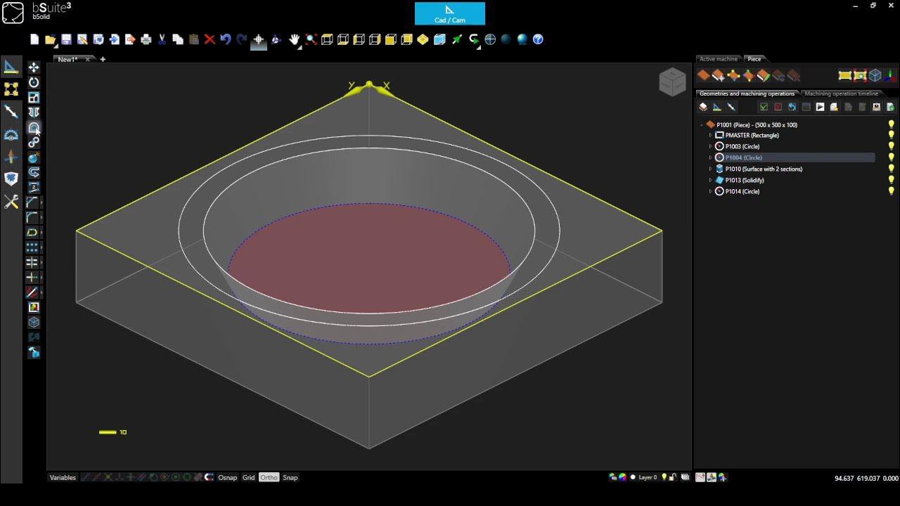 how to create b solid surface l 5 axis CNC machine program / bSolid l bSout l Biesse l 5 axis ...