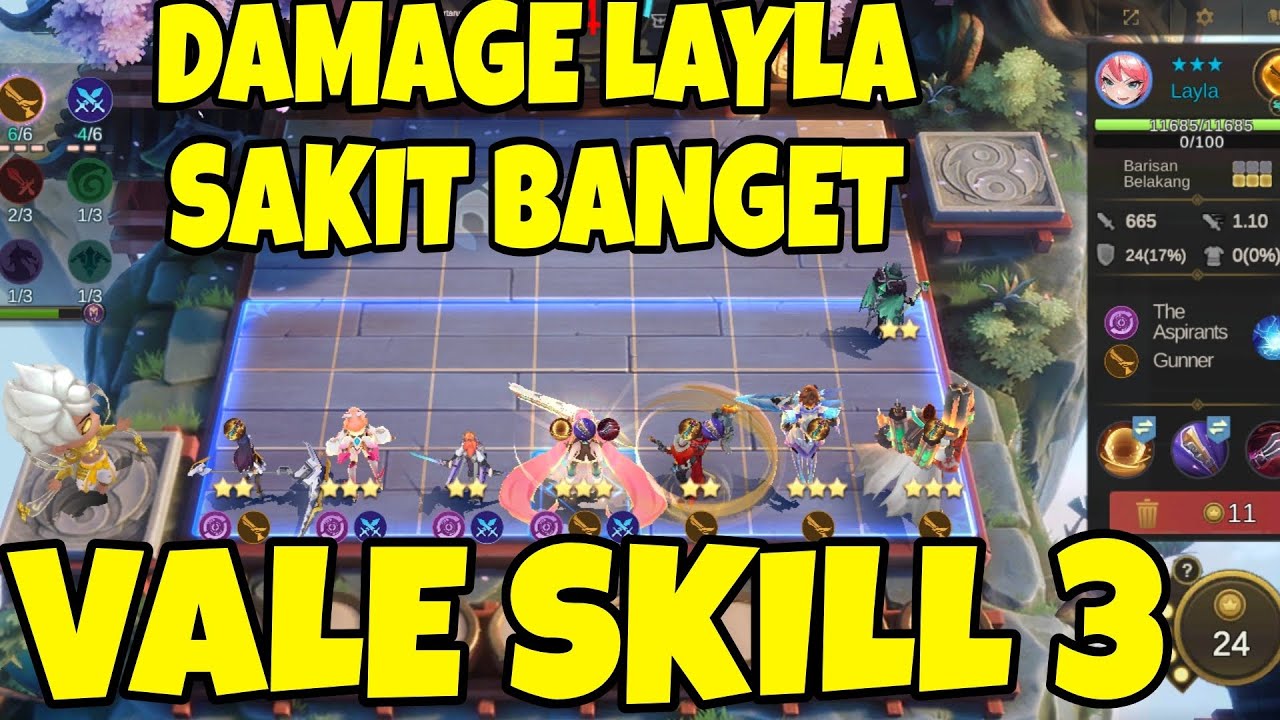 VALE SKILL 3 combo Gunner the Aspirants damage nya luar biasa # ...
