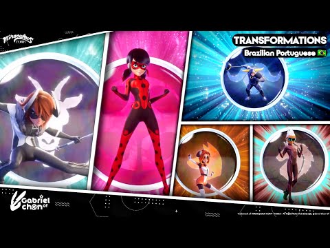 MIRACULOUS: SEASON 6 - Transformations Brazilian Portuguese DUB COMPILED | Gabriel Chan Of ✨
