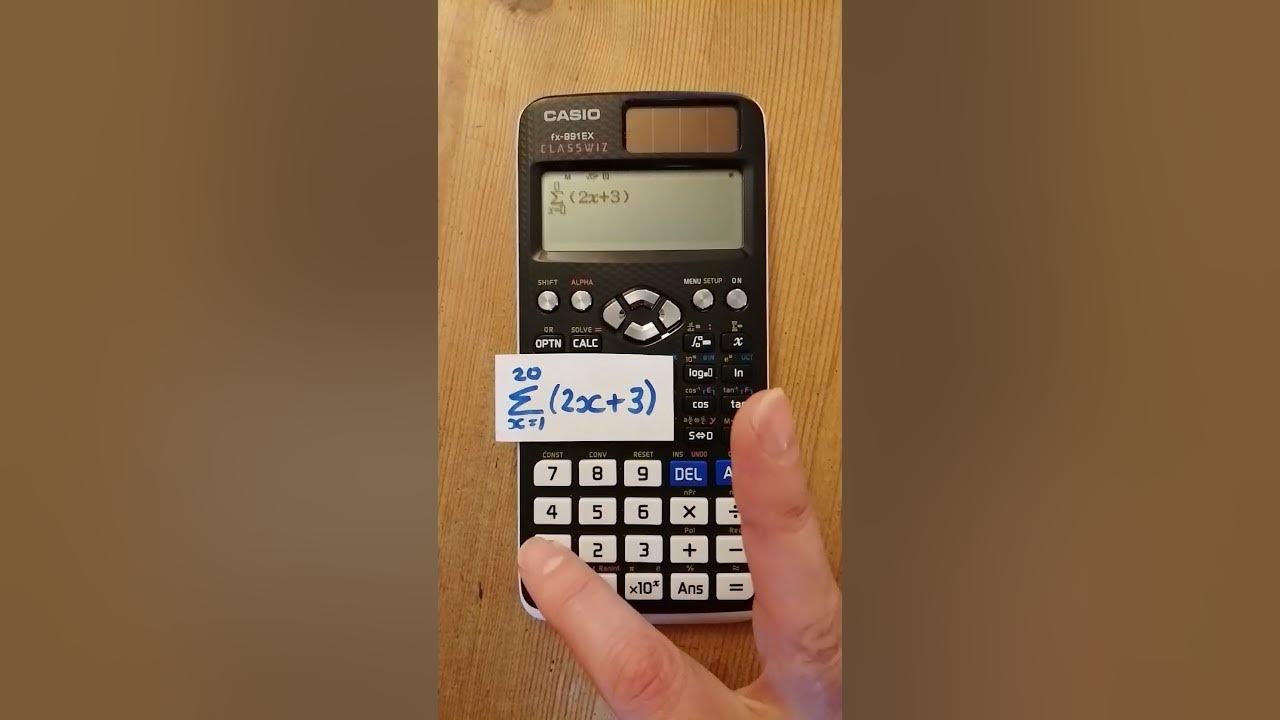 Find the Sum of an Arithmetic Series on the Casio FX-991EX Classwiz Calculator - A2 maths - YouTube