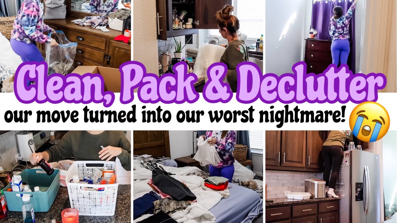 PACK, DECLUTTER + MY WORST NIGHTMARE! PACK UP FOR A HUGE MOVE ACROSS COUNTRY | MOVING GONE WRONG ...