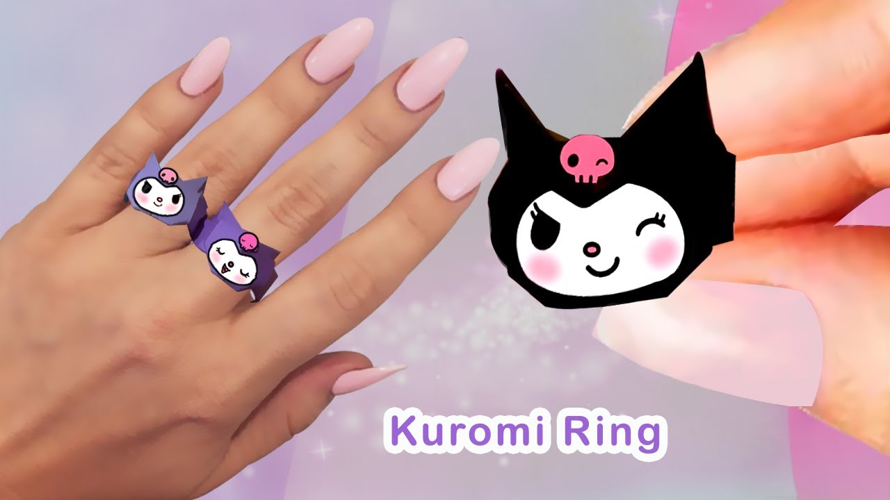 Fold Your Own Spooky Sweetheart! Kuromi Origami Ring(Easy & Adorable ...