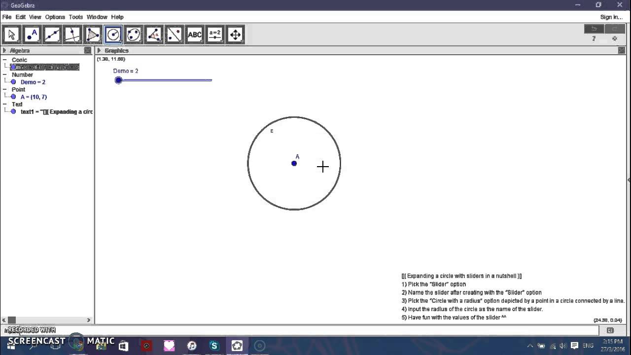 Demonstration: Expanding Circle - YouTube