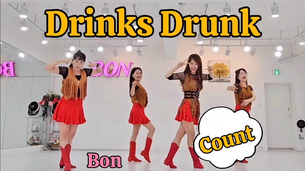 Drinks Drunk - Line Dance (Count) - YouTube