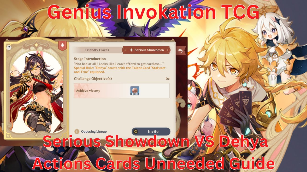 Genius Invokation TCG Serious Showdown VS Dehya Action Card Unneeded ...