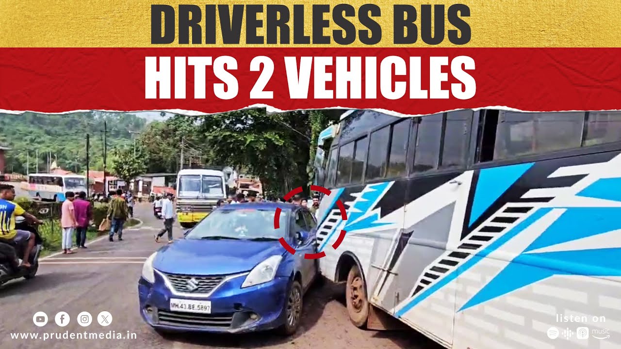 'DRIVERLESS' Bus Rams Into 4-Wheelers - YouTube