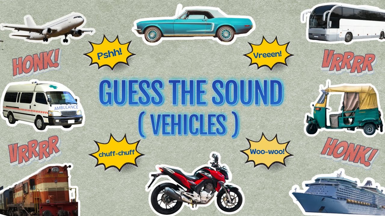 Guess the Vehicle Sound | Guess Transportation Sound | Vehicle Noise ...