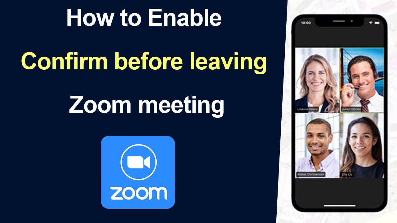 How to turn on ask to confirm when leaving a meeting on Zoom App? - YouTube
