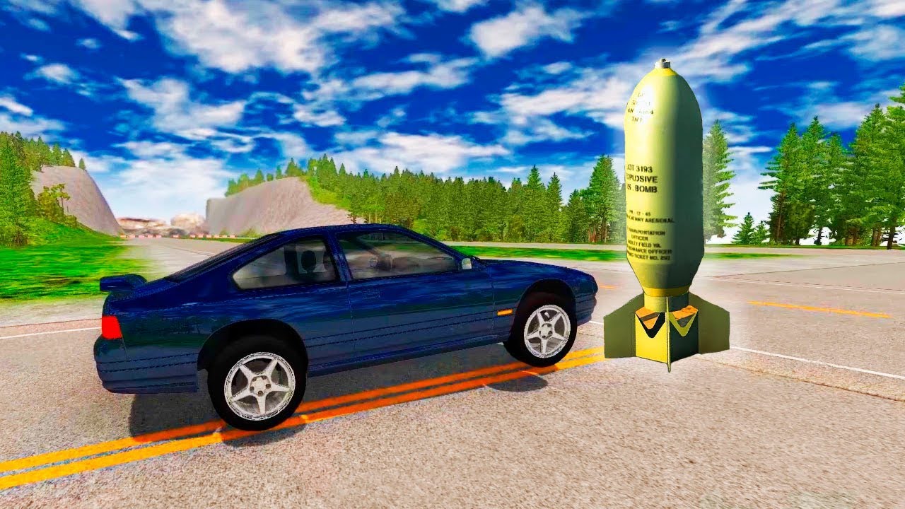 Cars against Bomb - BeamNG drive - YouTube