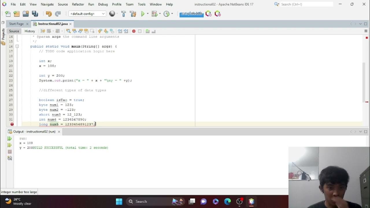 Java Variables and Data Types 1 - YouTube