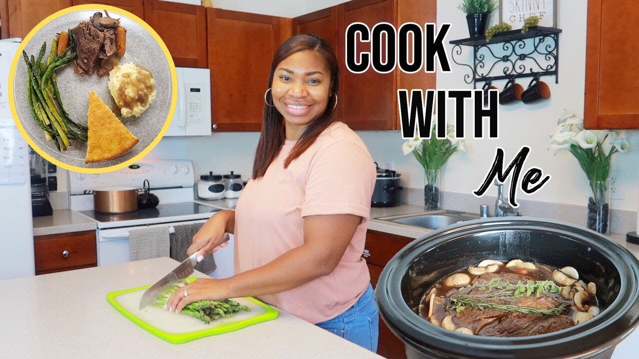Cook With Me Dinner | Beef Pot Roast w/ Homemade Garlic Mashed Potatoes ...