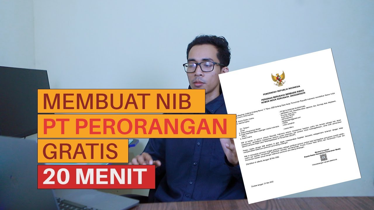 Langkah Pendaftaran NIB PT Perorangan 20 Menitan Gratis (PTP eps 4 ...