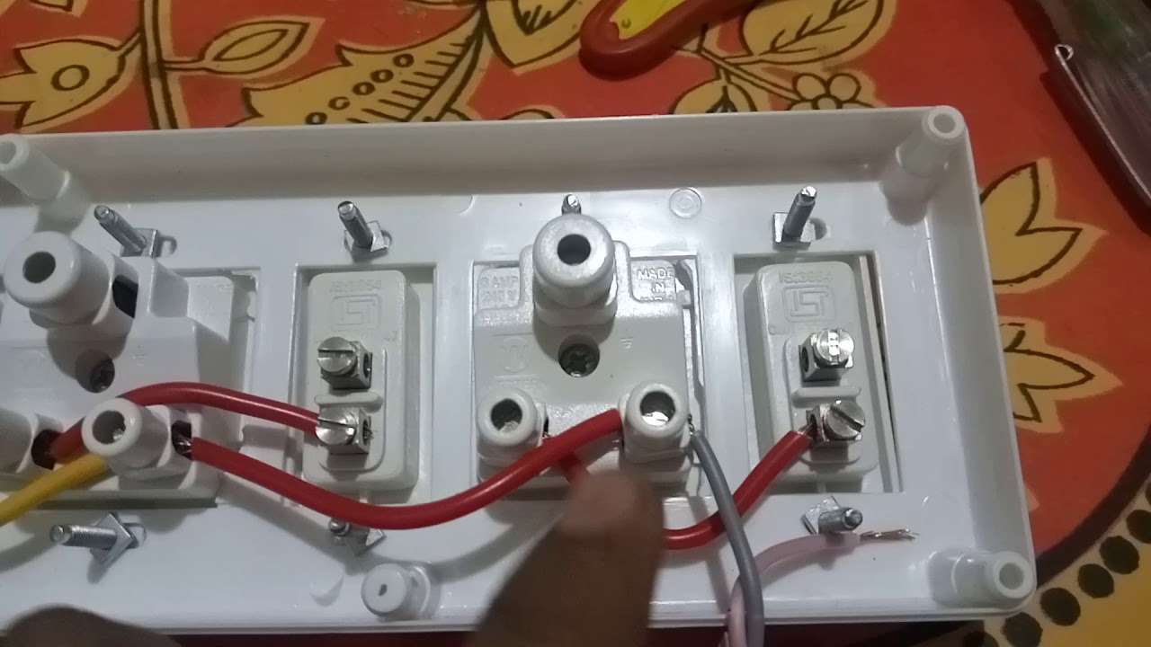 3 socket 3 switch connection very easy - YouTube