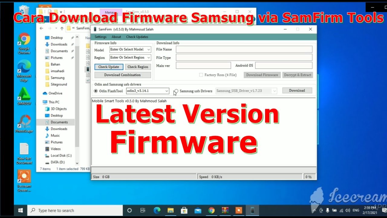 Cara Download Firmware Samsung via SamFirm Tools - YouTube